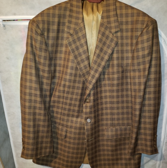 Nordstrom | Suits & Blazers | 3 Button Bronze With Blue Checkerboard ...